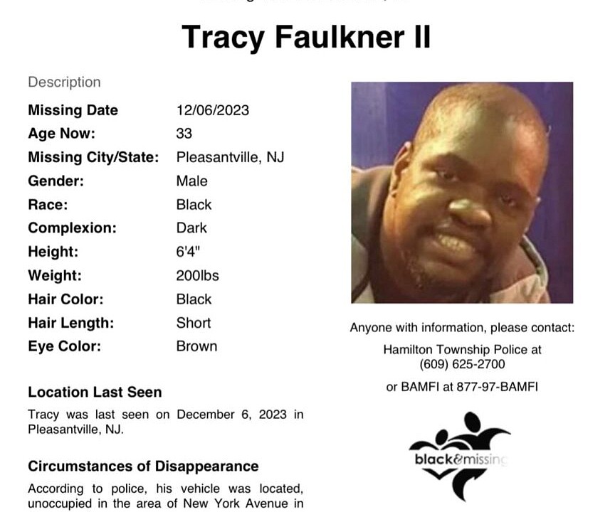 Pleasantville man missing after vehicle found in Hamilton - Breaking AC Pleasantville man missing after vehicle found in Hamilton - Breaking AC