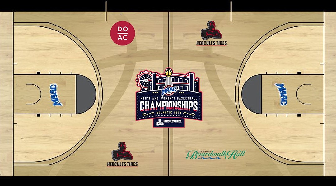 Court design unveiled for MAAC Championships at Boardwalk Hall - DownBeach