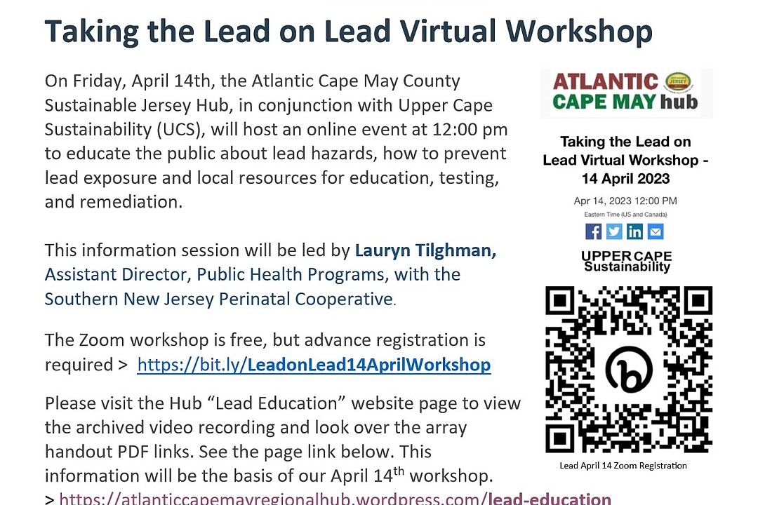 Learn about NJ lead law at Atlantic-Cape May Hub online event - DownBeach