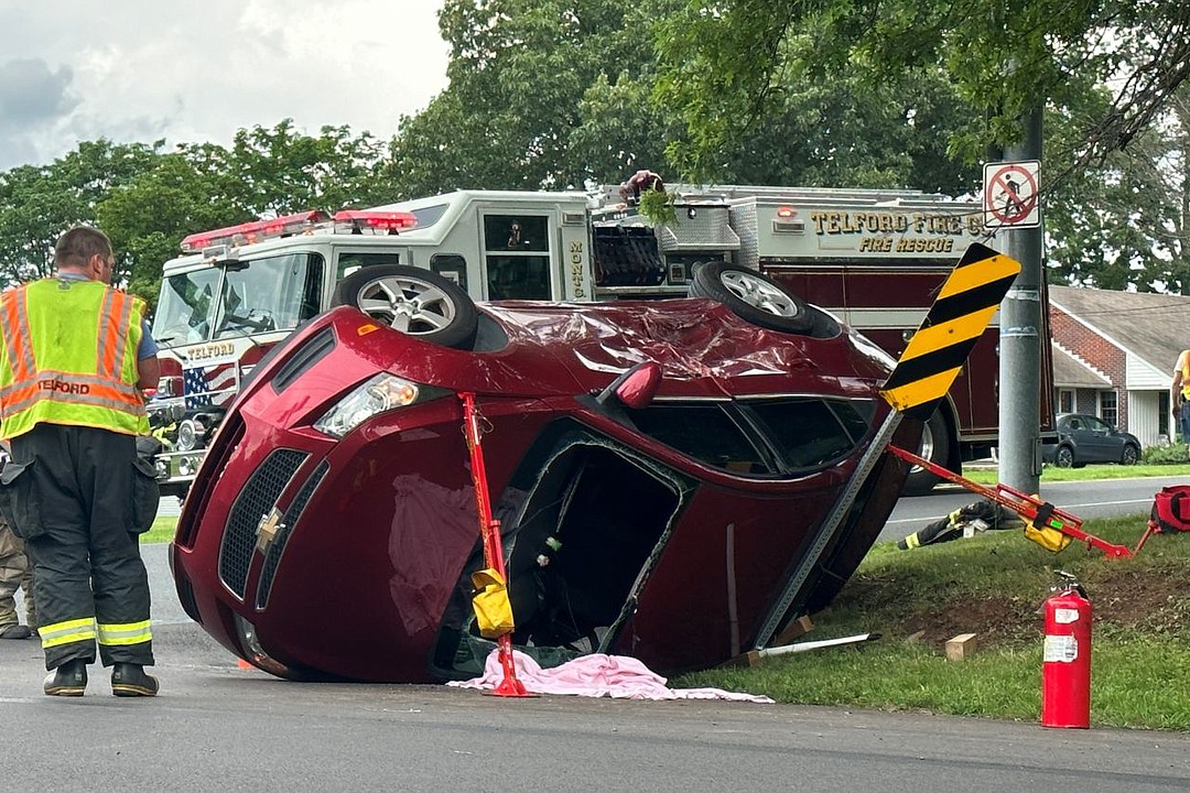 Two Rescued Following Crash with Overturned Vehicle on Cowpath Road ...