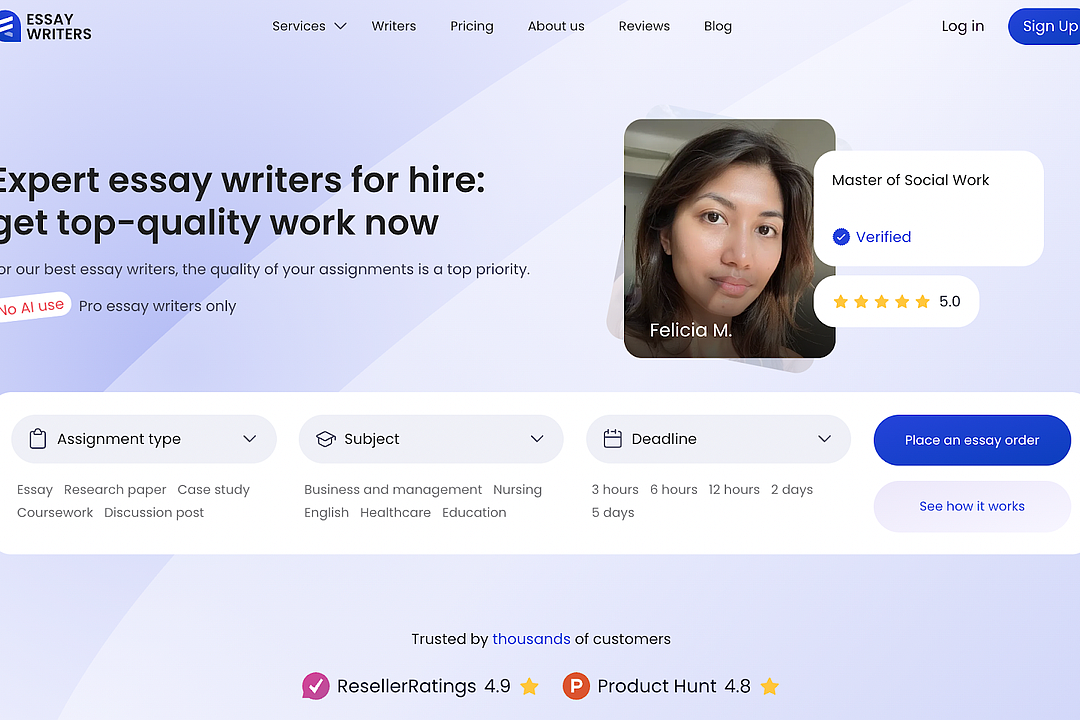 Essay Writers for Hire: An In-Depth EssayWriters Review You Can Trust ...