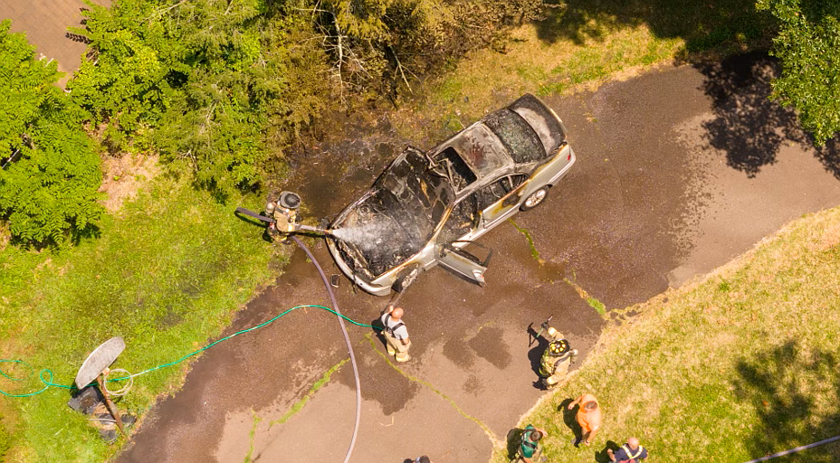 Sedan parked in Hilltown driveway destroyed by fire Wednesday afternoon ...