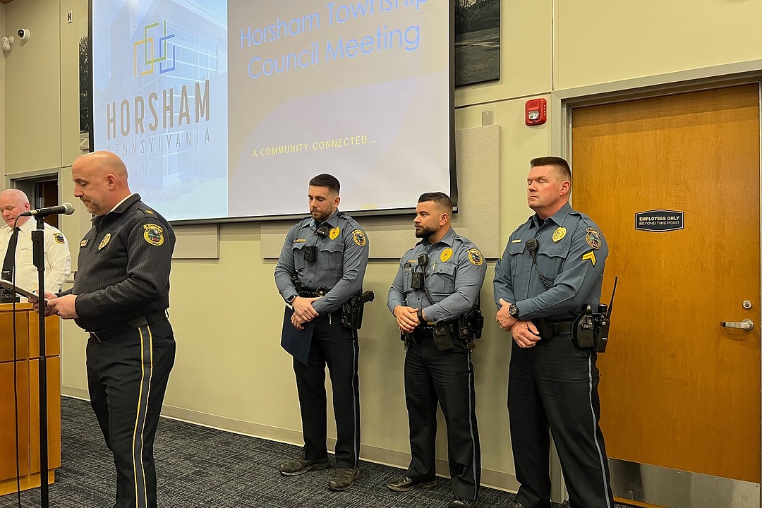 Horsham police officers honored for heroism for saving bedridden woman ...