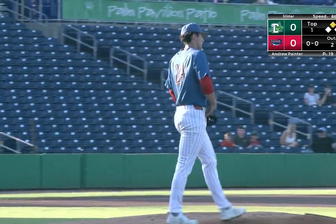 Every pitch from Andrew Painter's season debut with Clearwater - On ...