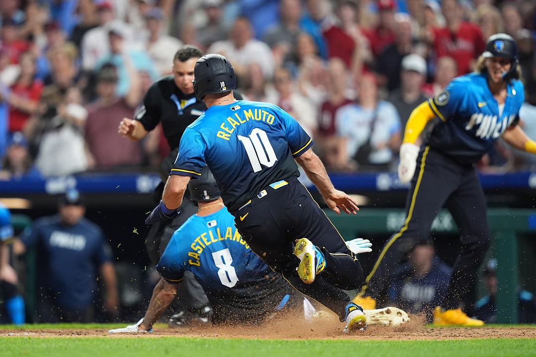 Castellanos and Realmuto score on wild, movie-like play as Phillies ...