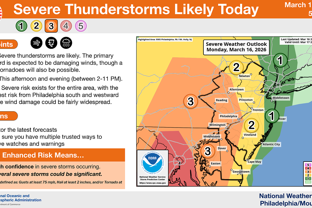 Severe thunderstorms, strong winds possible Monday - SeaIsle News