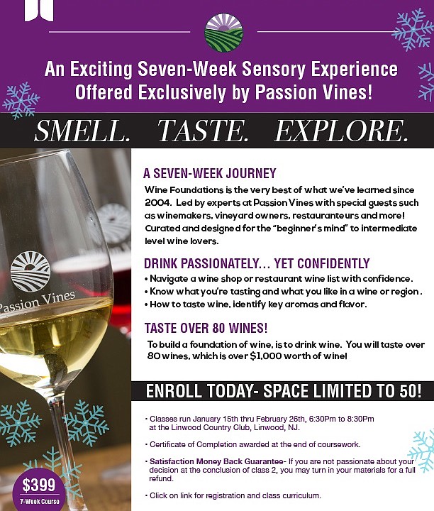 Sip and Savor at Passion Vines Wine Classes - OCNJ Daily