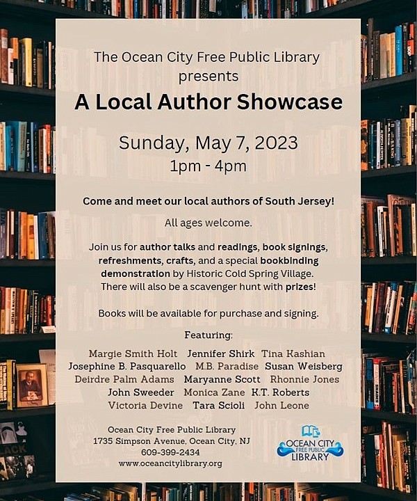 Local Author Showcase May 7 at Library - OCNJ Daily