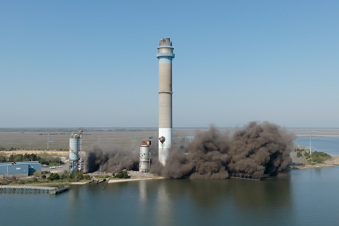 B.L. England Plant Comes Down in Implosion - SeaIsle News