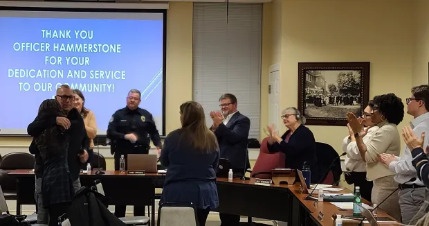 Protected and served: North Wales sends off retiring police officer ...