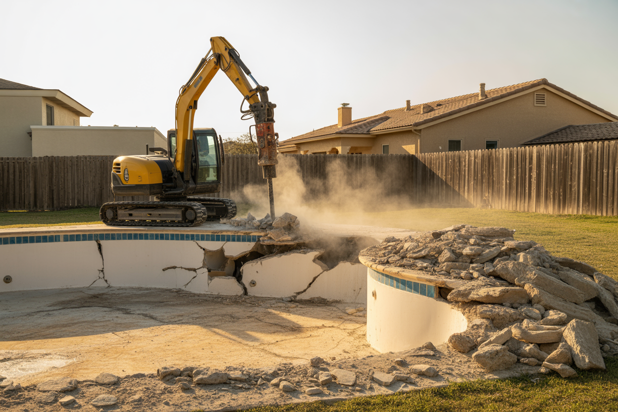 Why Pool Demolition Adds Real and Measurable Value to San Antonio ...